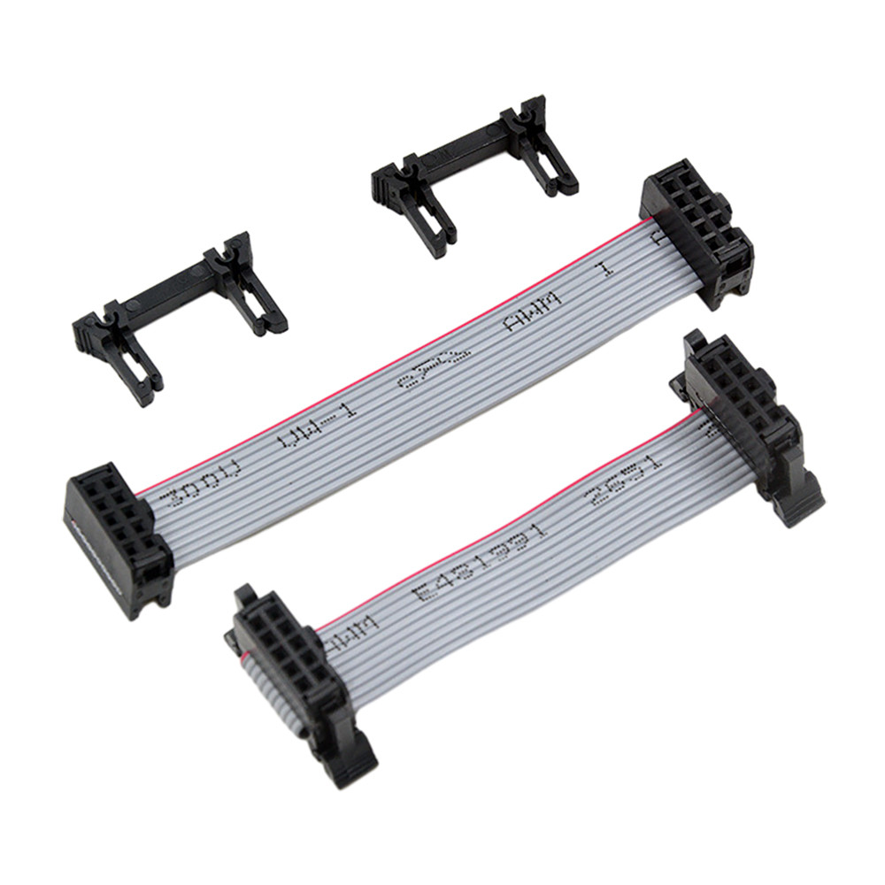 10P Grey Color IDC Cable Assemblies , 2.54mm Pitch Dual Row Ribbon Flat Cable