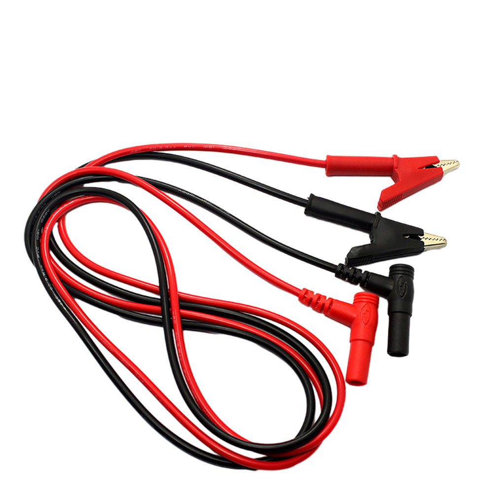 3Ft Crocodile Clip Digital Multimeter Cable Red Black Color