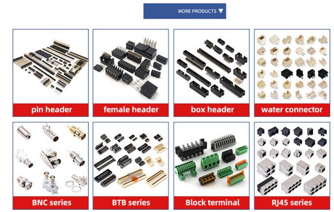 Straight Right Angle SMT Pin Header Connector Single Dual Row Type